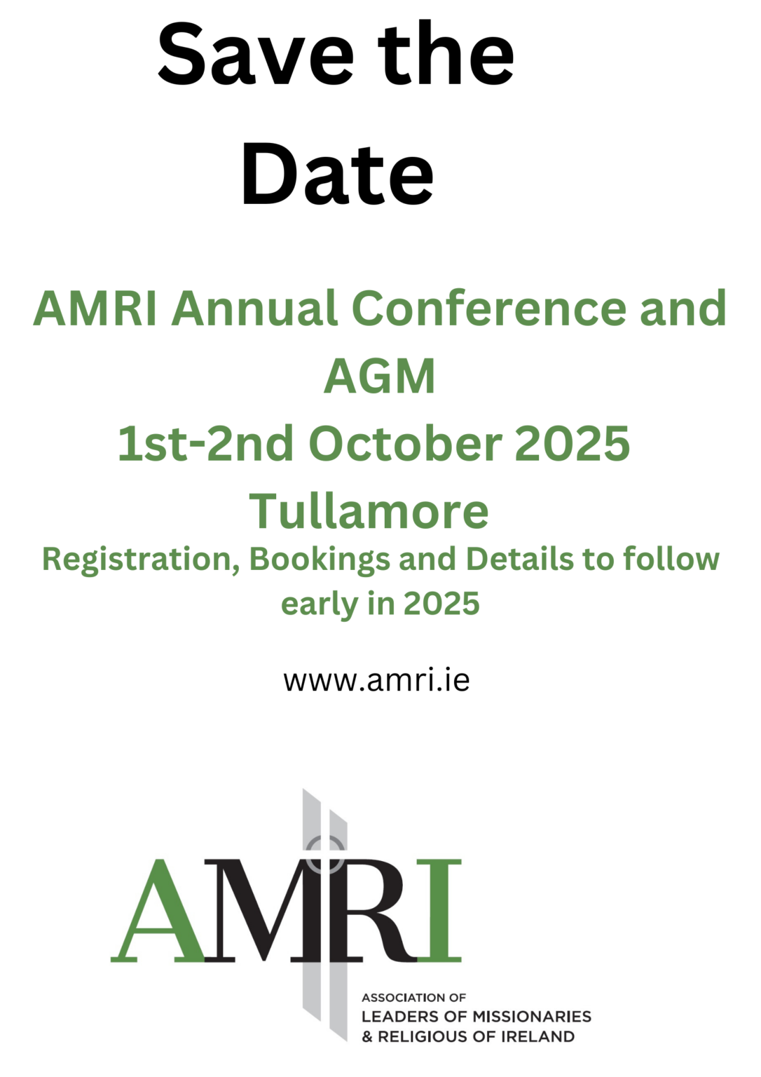 Save the Date - AMRI AGM & Conference 2025 - AMRI